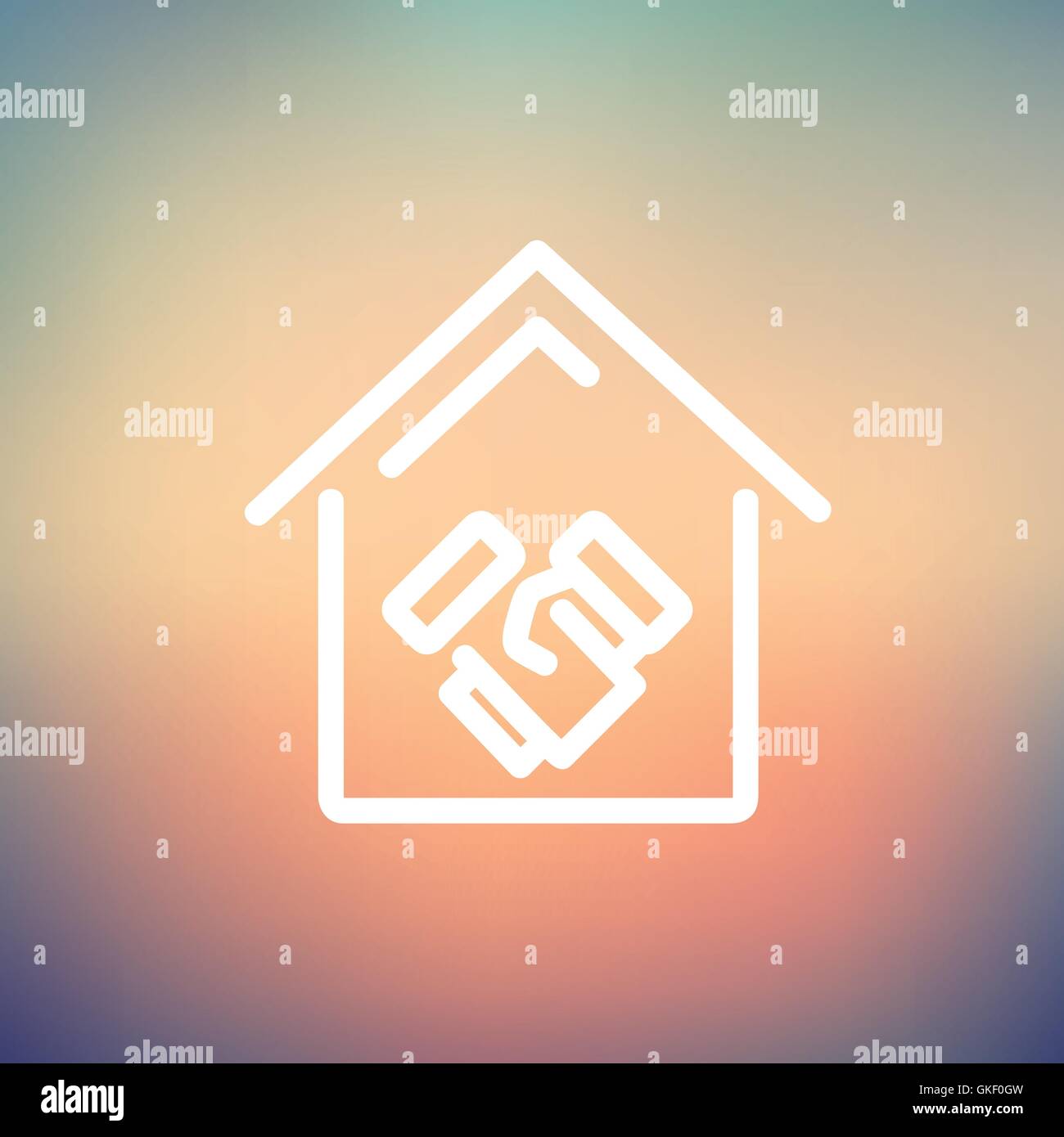 Successful real estate transactions thin line icon Stock Vector Image ...