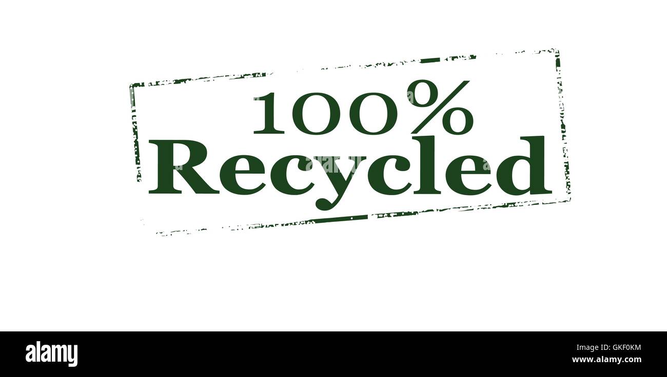 One hundred percent recycled Stock Vector Image & Art - Alamy