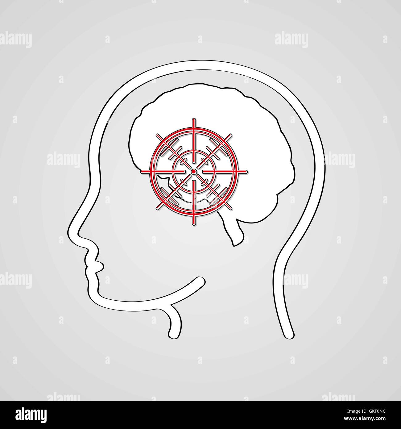 Sick brain Stock Vector Images - Alamy