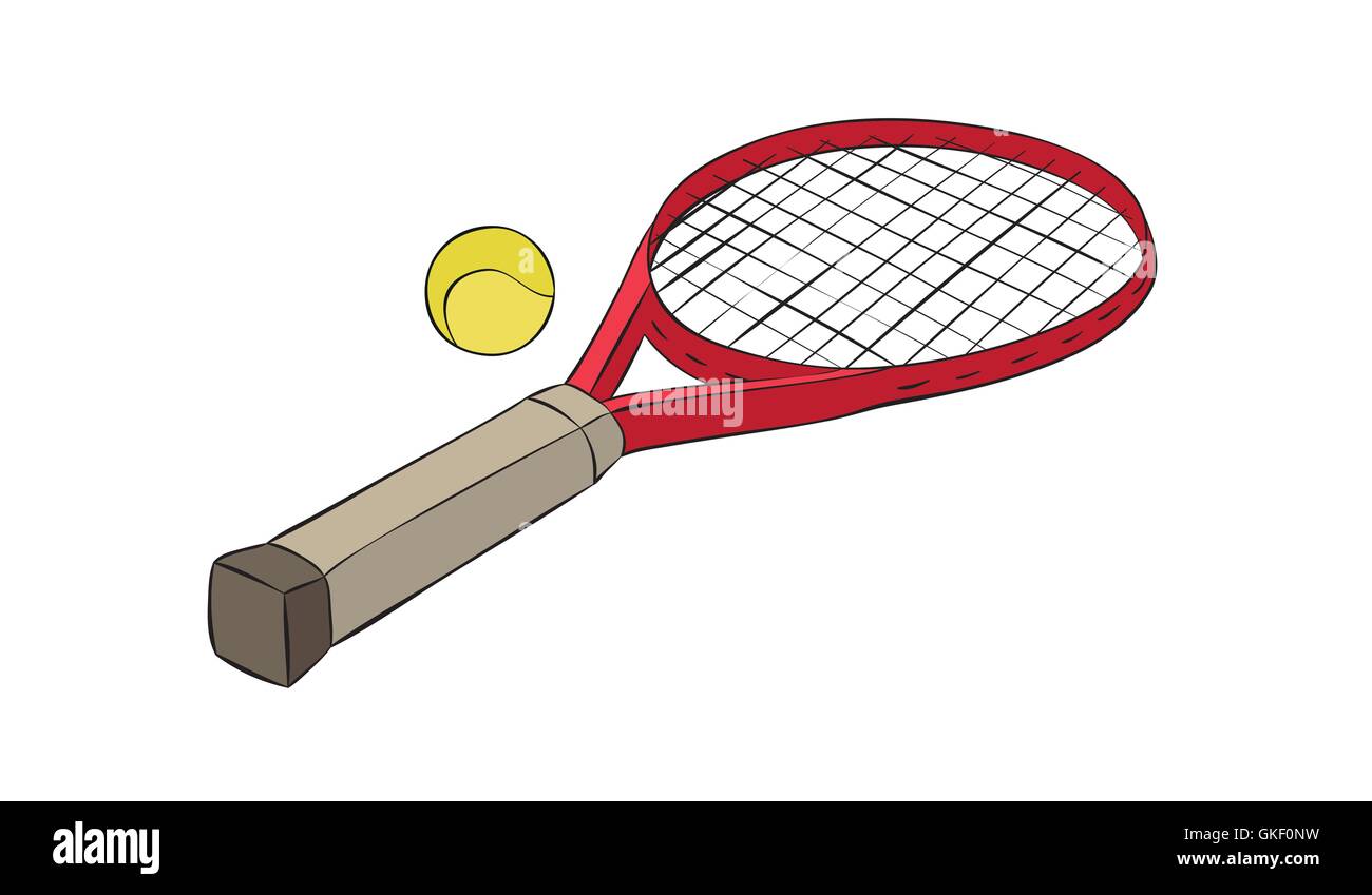 Drawing tennis ball equipment hi-res stock photography and images - Alamy