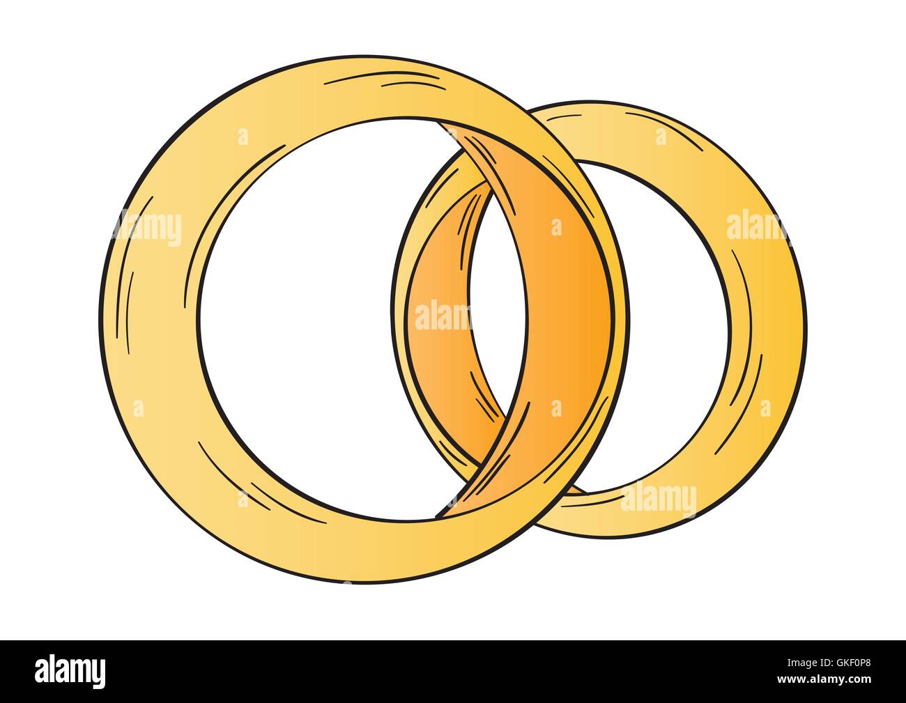 two gold rings Stock Vector Image & Art - Alamy
