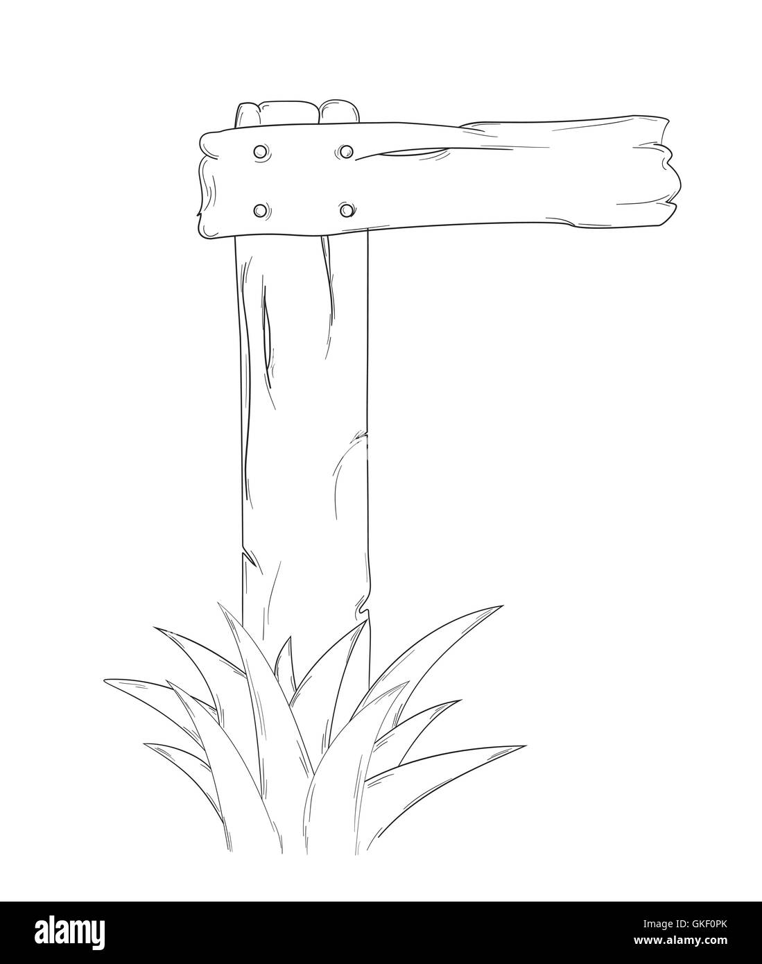 Wooden direction sign Black and White Stock Photos & Images - Alamy