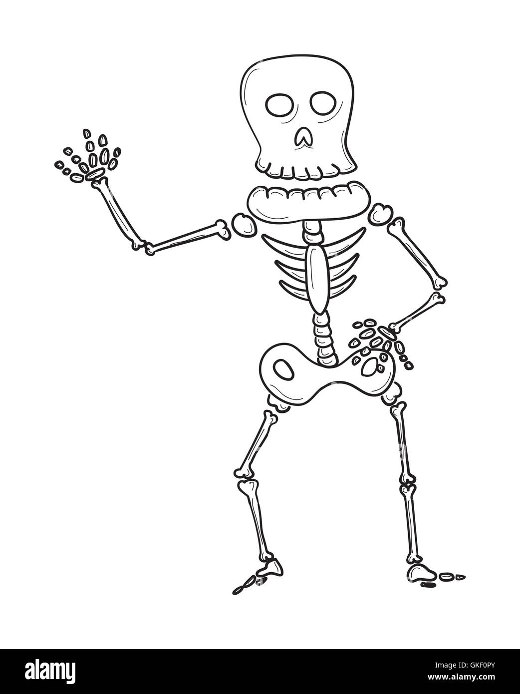 Dead skeleton human body Black and White Stock Photos & Images - Alamy