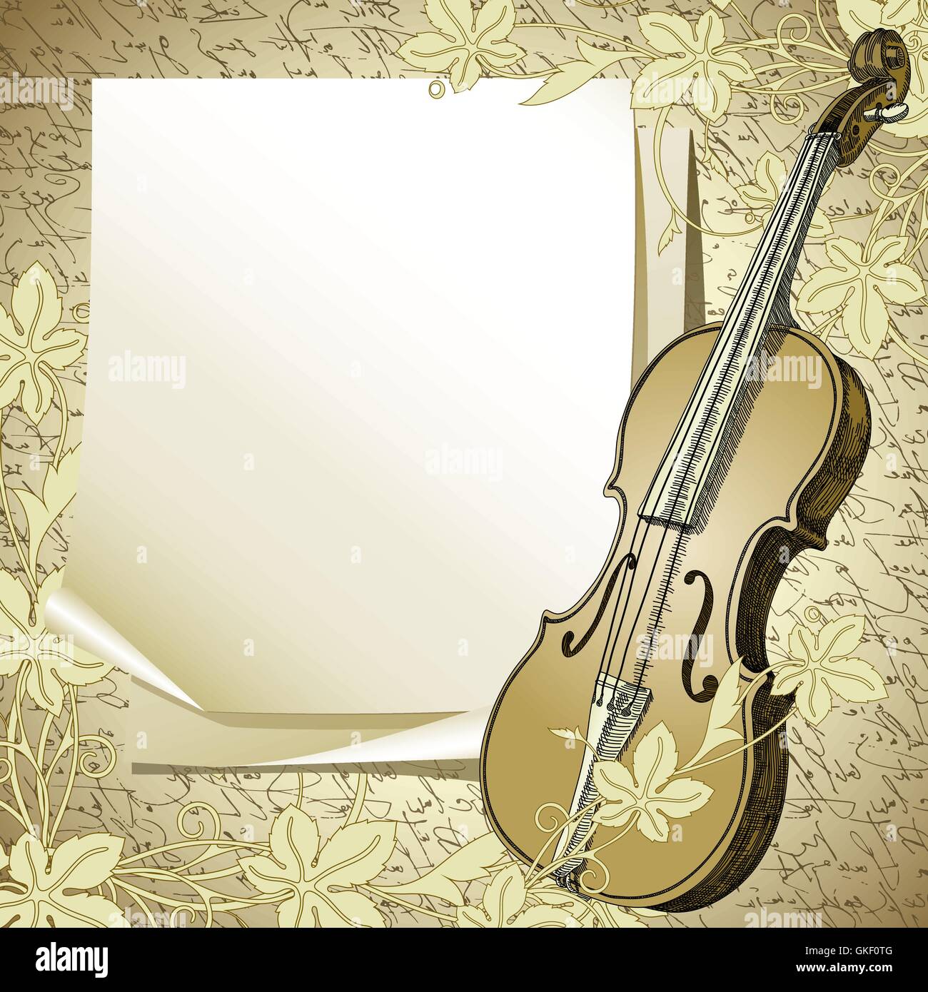 background with violin Stock Vector Image & Art - Alamy