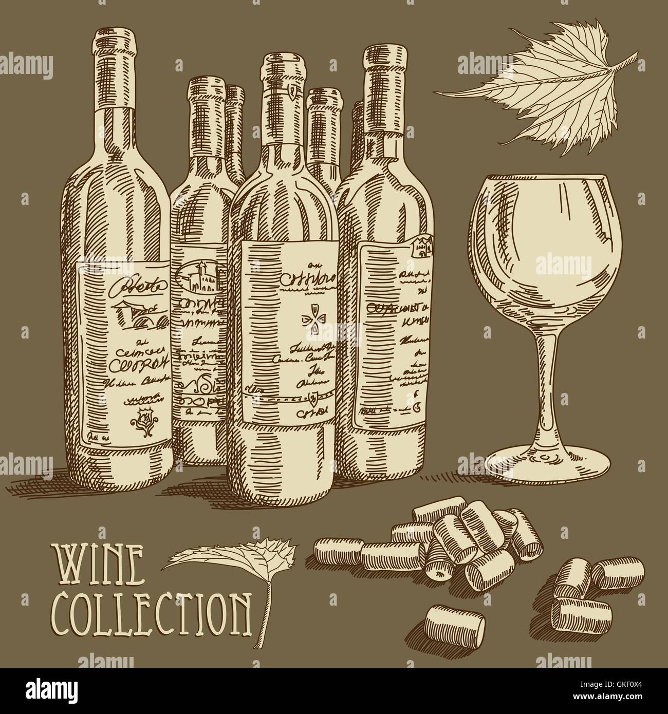 Draw wine Stock Vector Images - Alamy