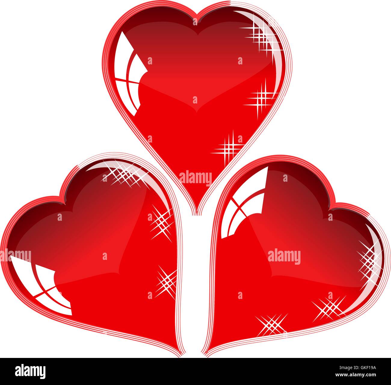 Stylized red heart Stock Vector Images - Alamy