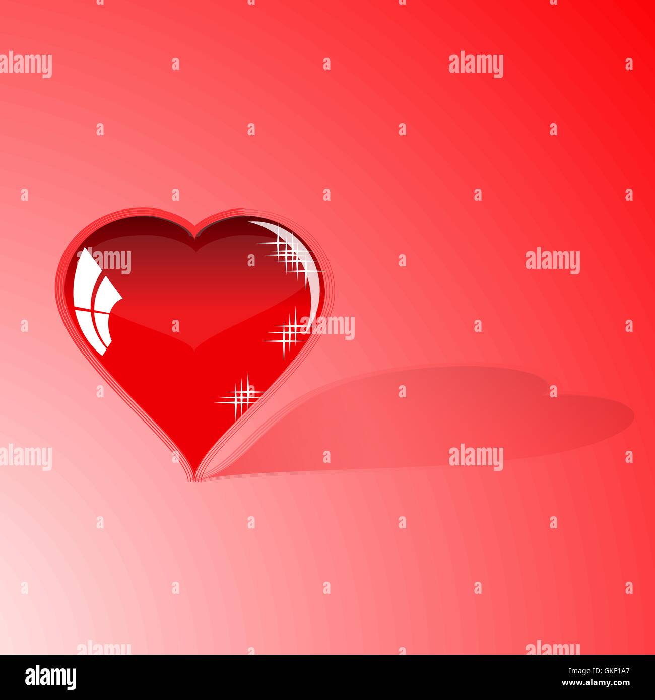 Stylized red heart Stock Vector Images - Alamy