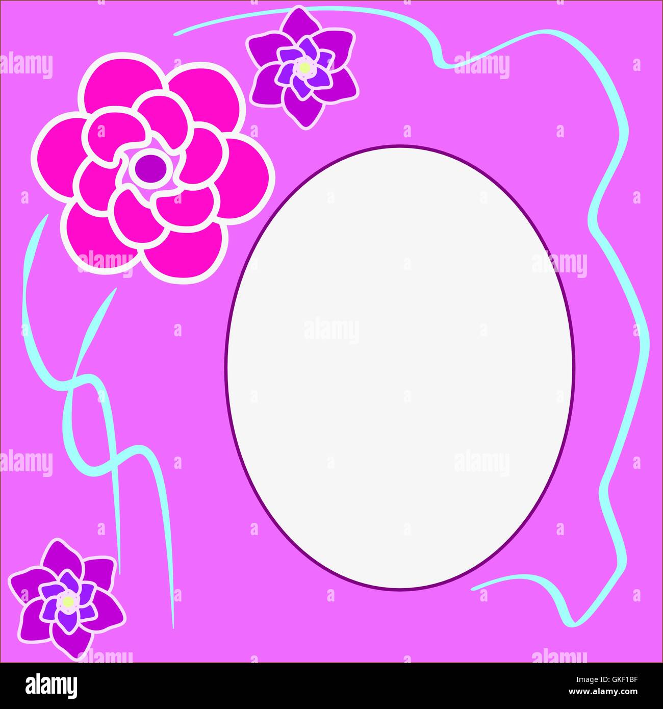Vector flower frame text Stock Vector Images - Alamy