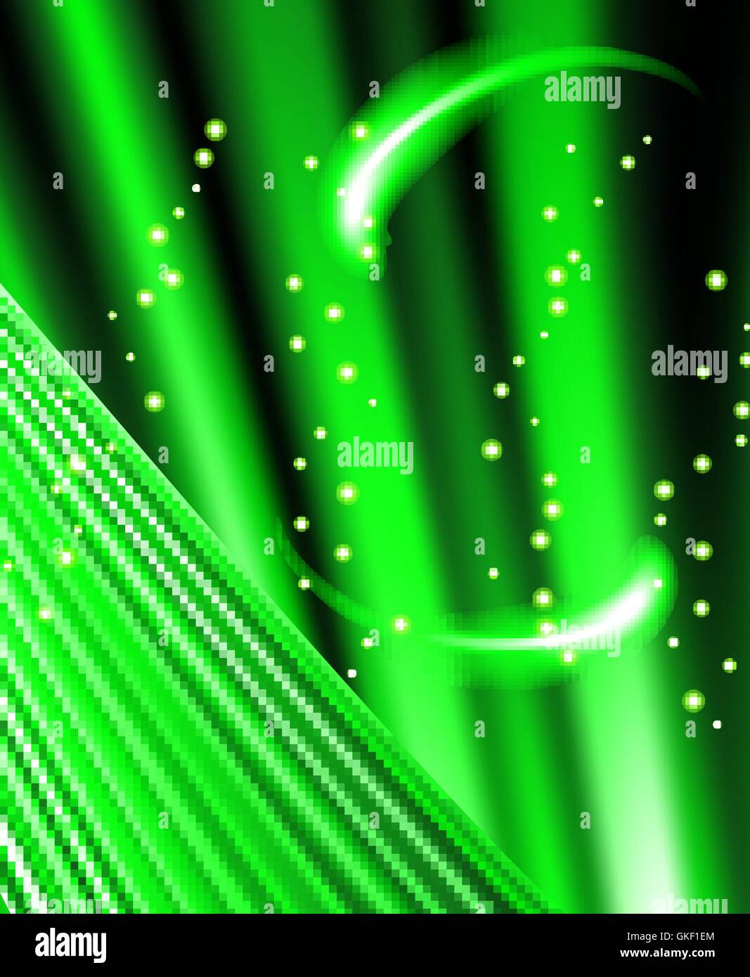 Abstract green background falling stars Stock Vector Images - Alamy