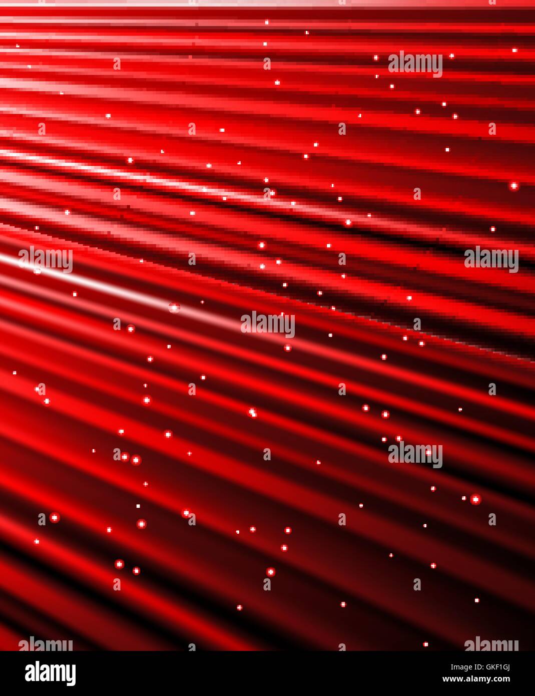 stars are falling on the background of red rays Stock Vector Image ...