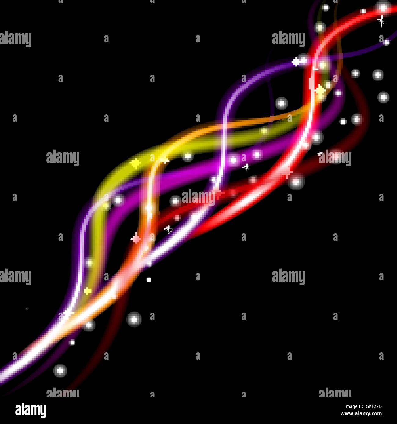 Vector illustration of colorful abstract background with blurred magic ...