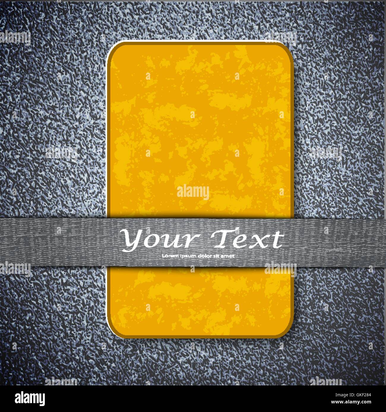 Orange card texture on a metal background with place for your t Stock ...