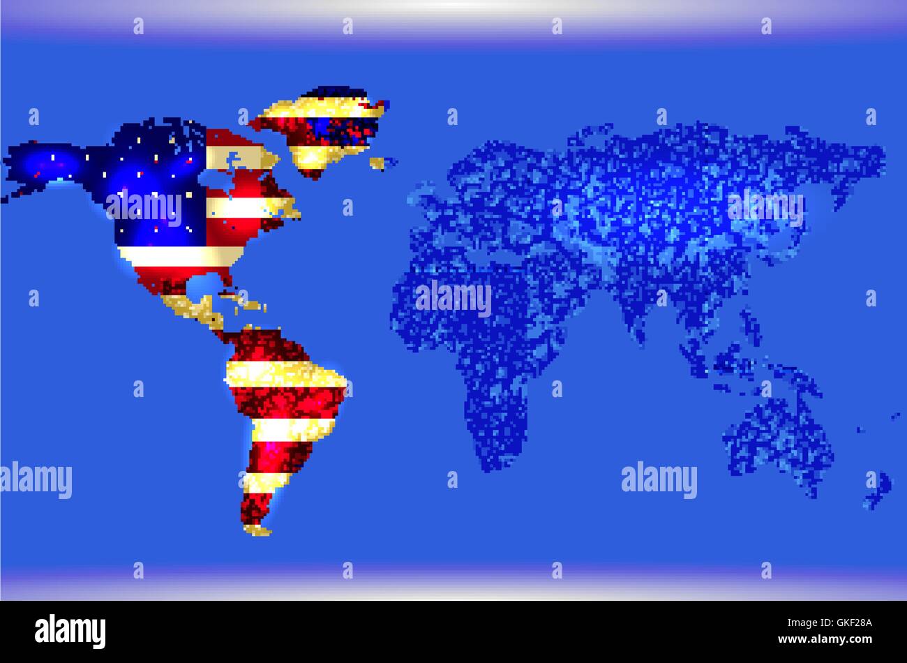 Illustrated world map hi-res stock photography and images - Alamy