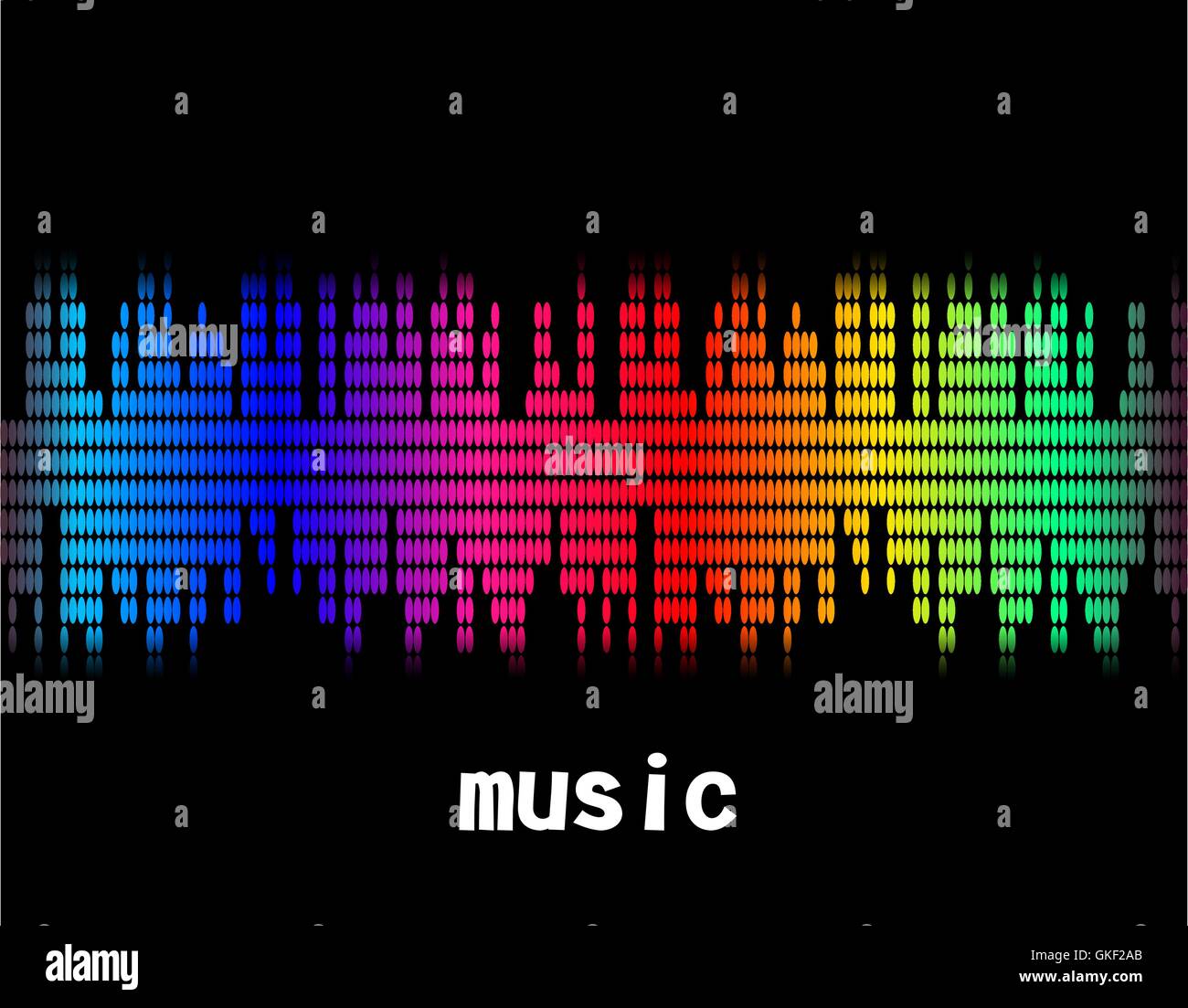 illustration of music colorful equaliser bar in black background Stock ...