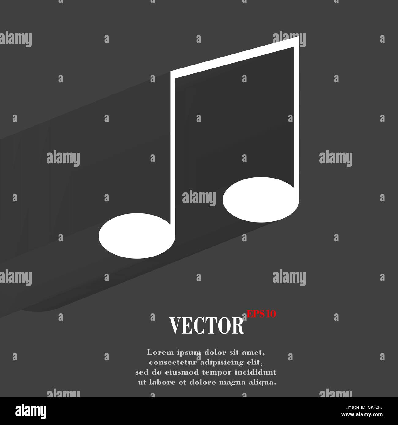 Music elements notes web icon, flat design Stock Vector Image & Art - Alamy