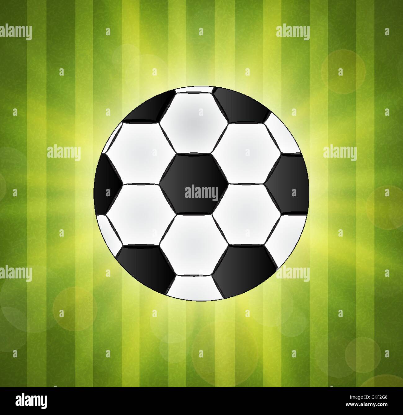 Soccer ball on green background poster design with place for text Stock ...