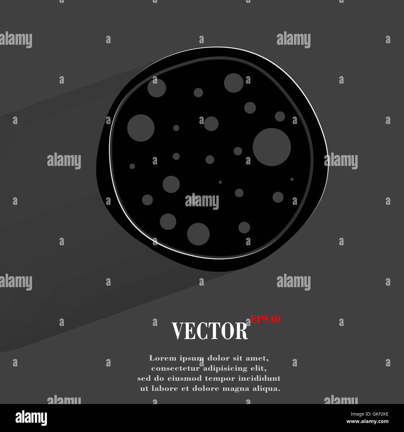 Pizza. Flat modern web button with long shadow and space for your text ...