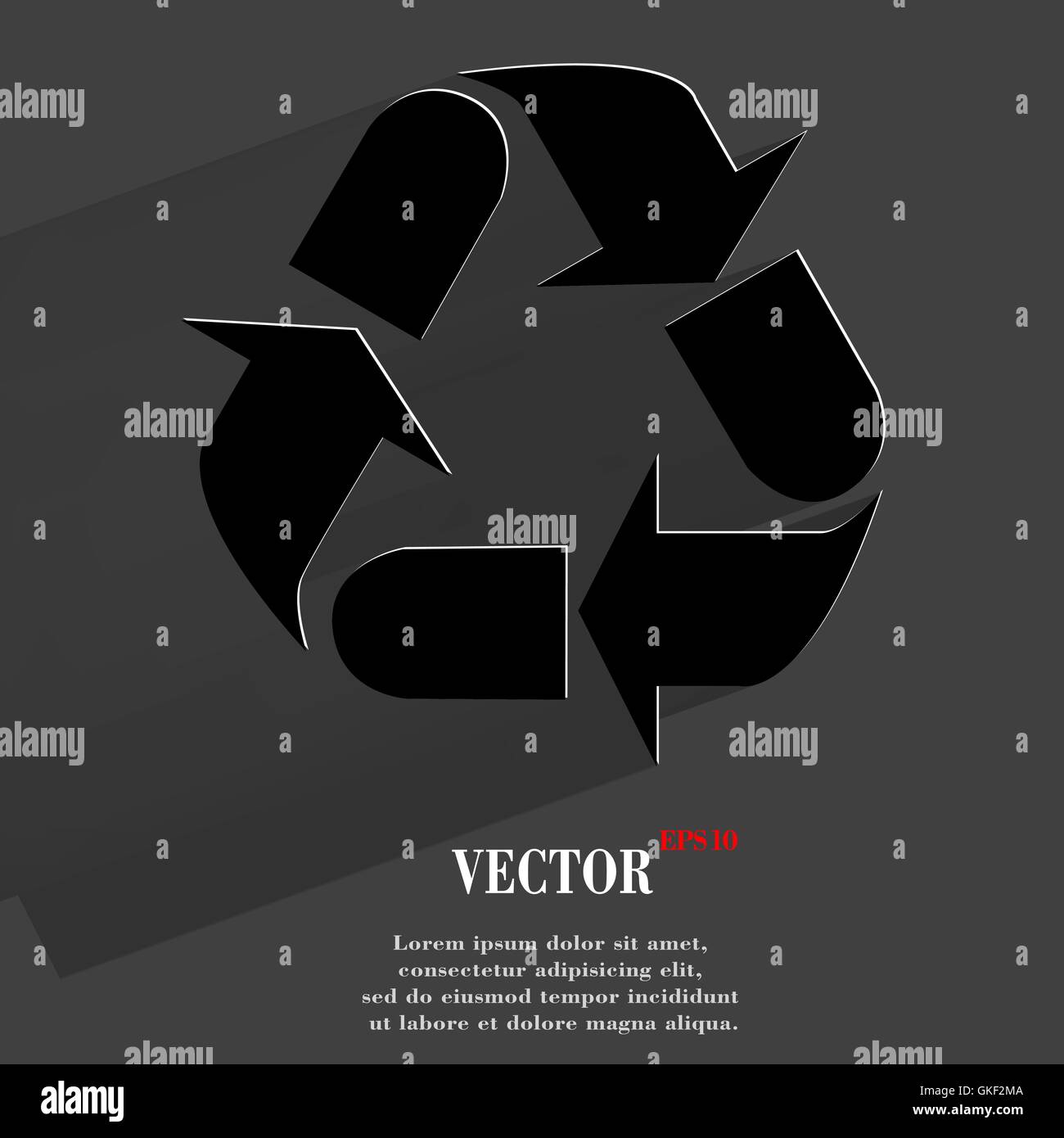 processing. Flat modern web button with long shadow and space for your text Stock Vector Image ...