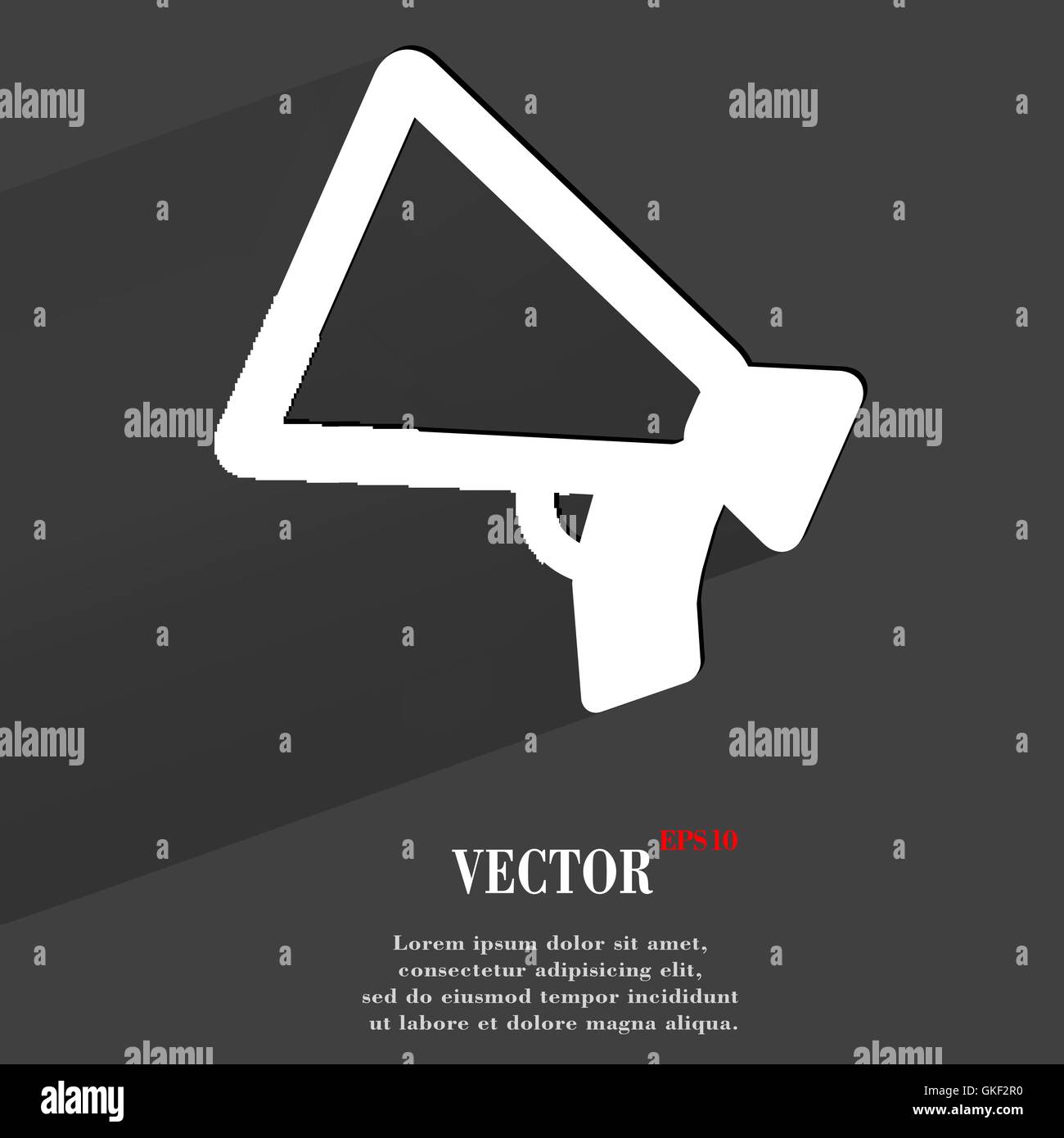Mouthpiece. Flat modern web button with long shadow and space for your ...