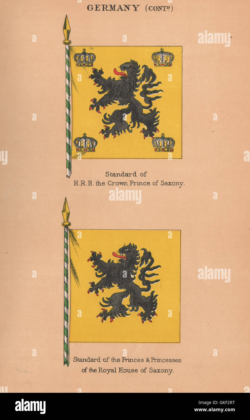 GERMANY FLAGS. HRH Crown Prince of Saxony Standard. Royal House of ...