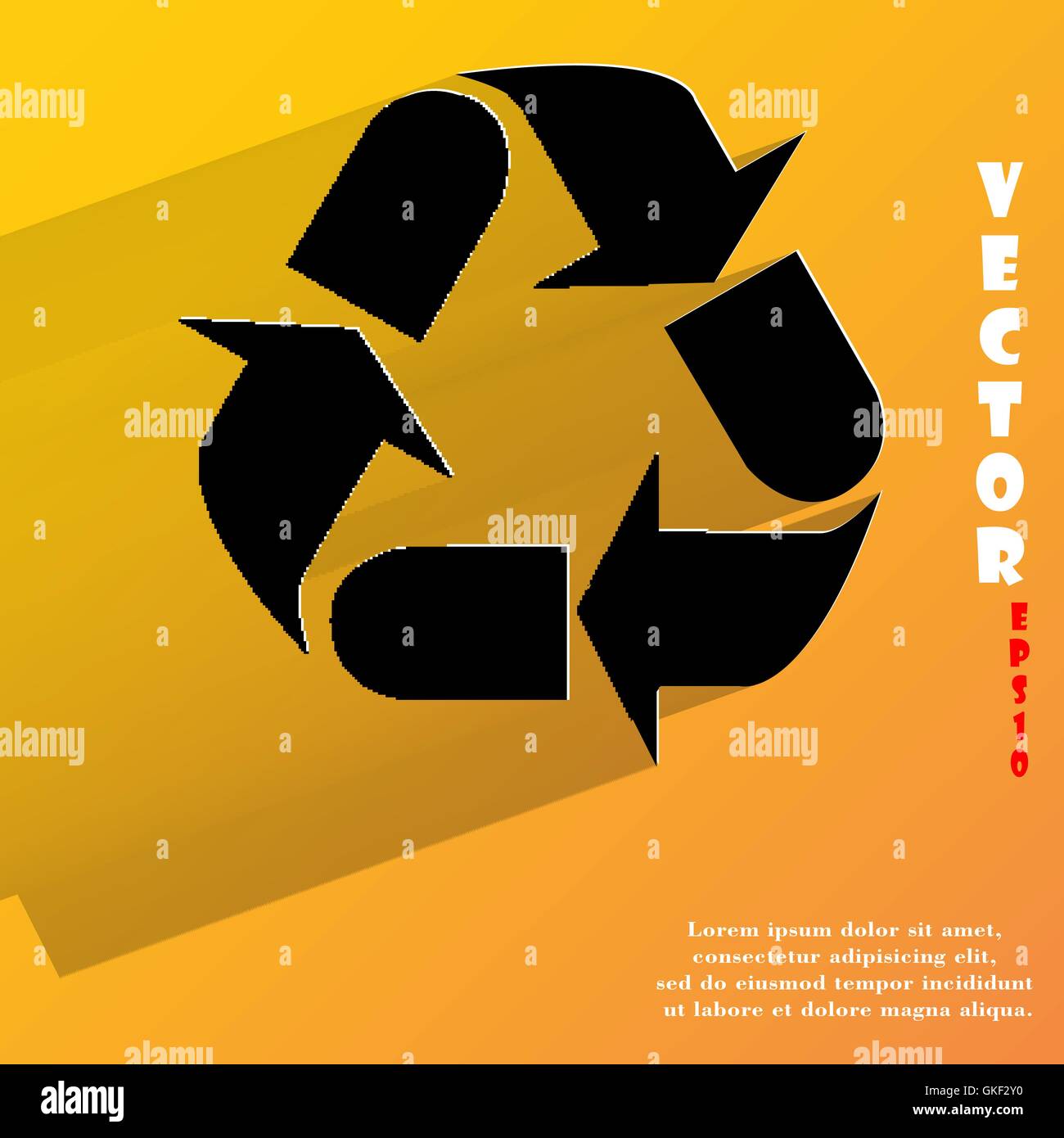 processing. Flat modern web button with long shadow and space for your text Stock Vector Image ...