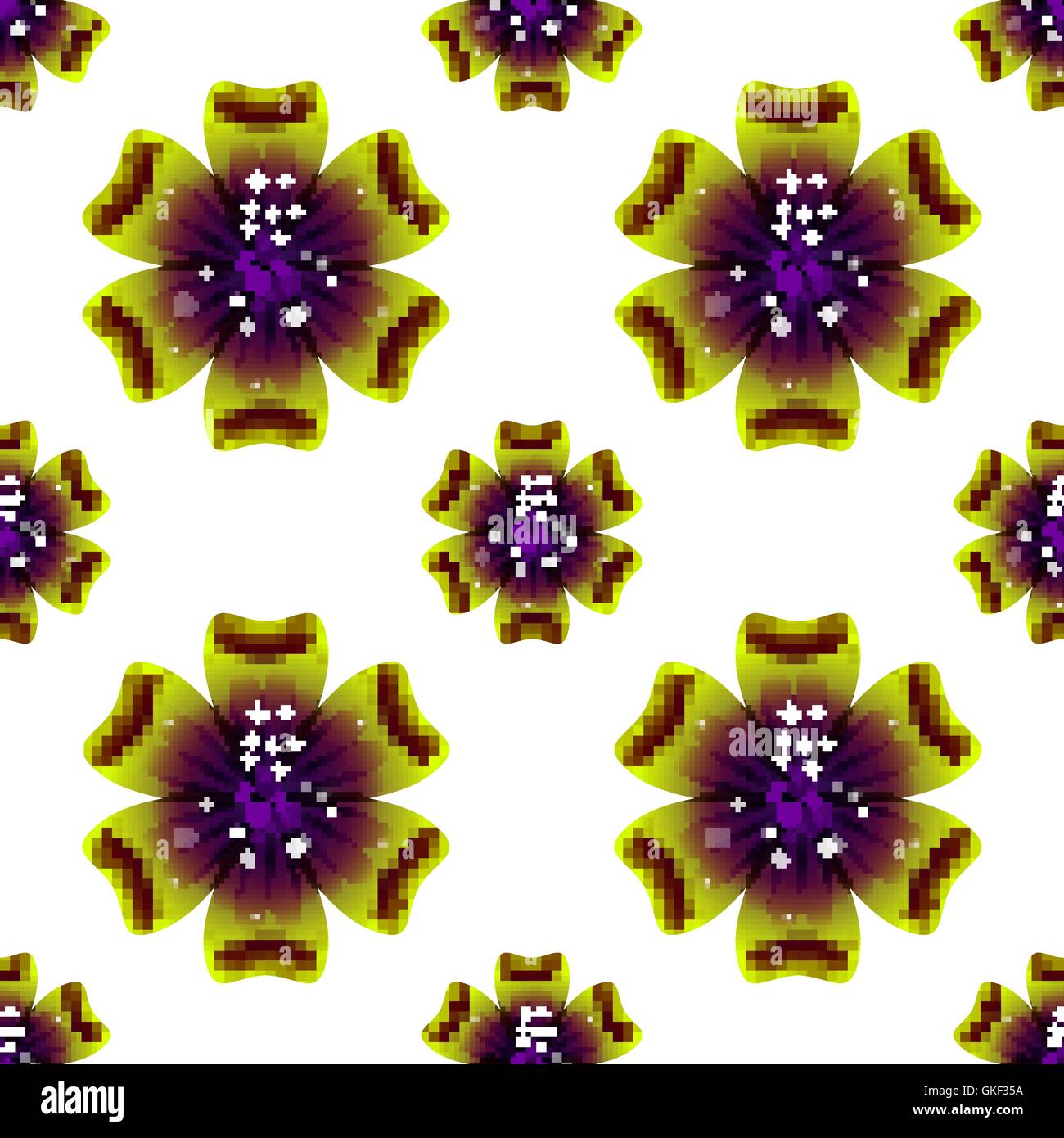 Beautiful green flower. Seamless floral pattern. Vector Stock Vector ...