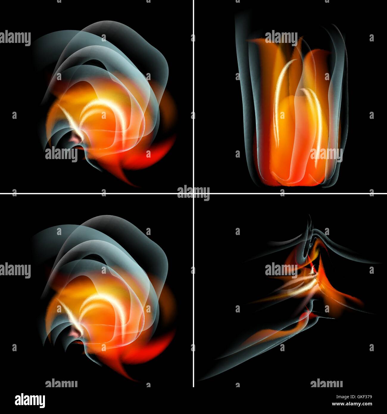 Set Burn flame fire vector abstract background with place for your text ...