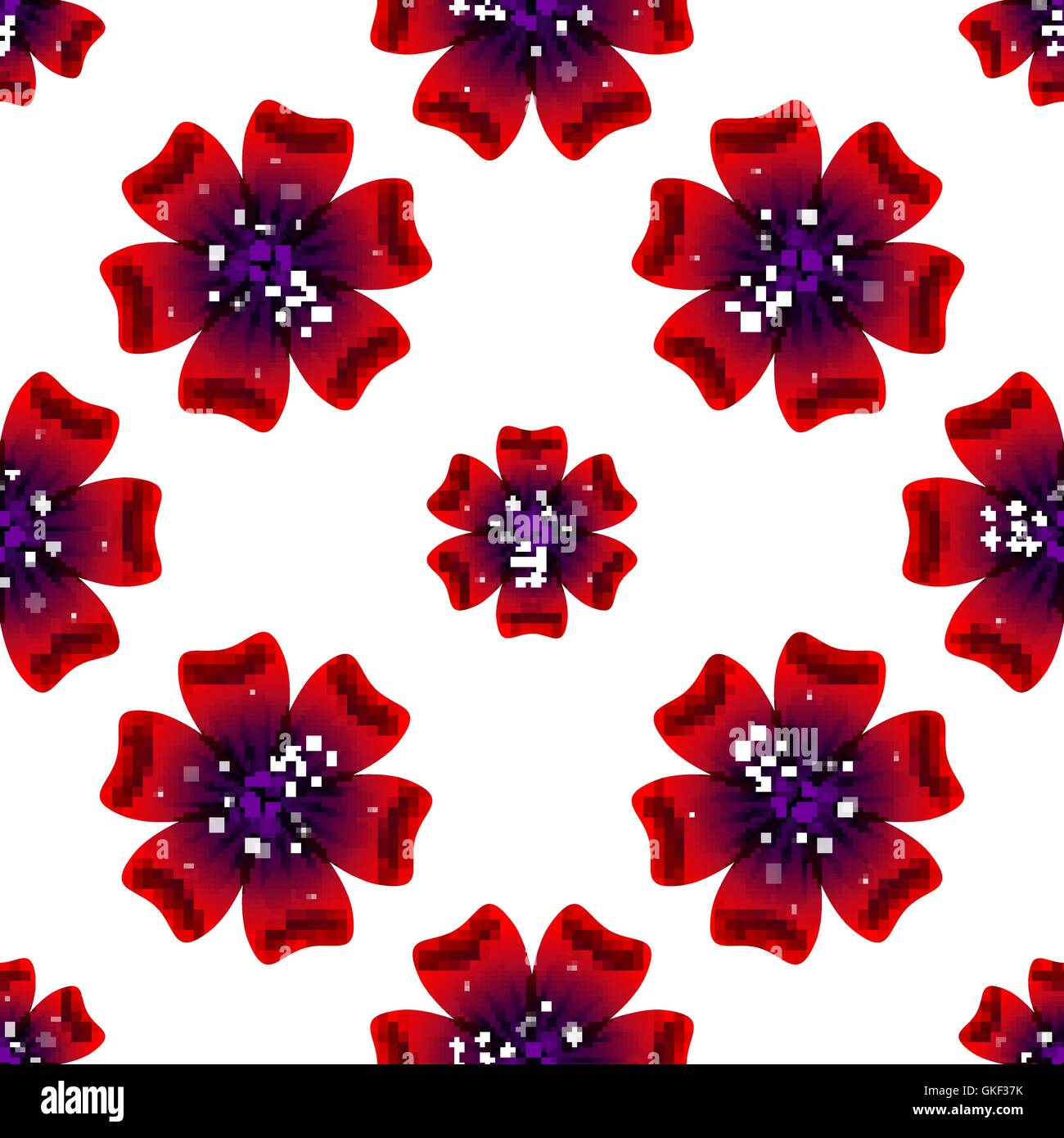 Beautiful rad flower. Seamless floral pattern. Vector Stock Vector ...