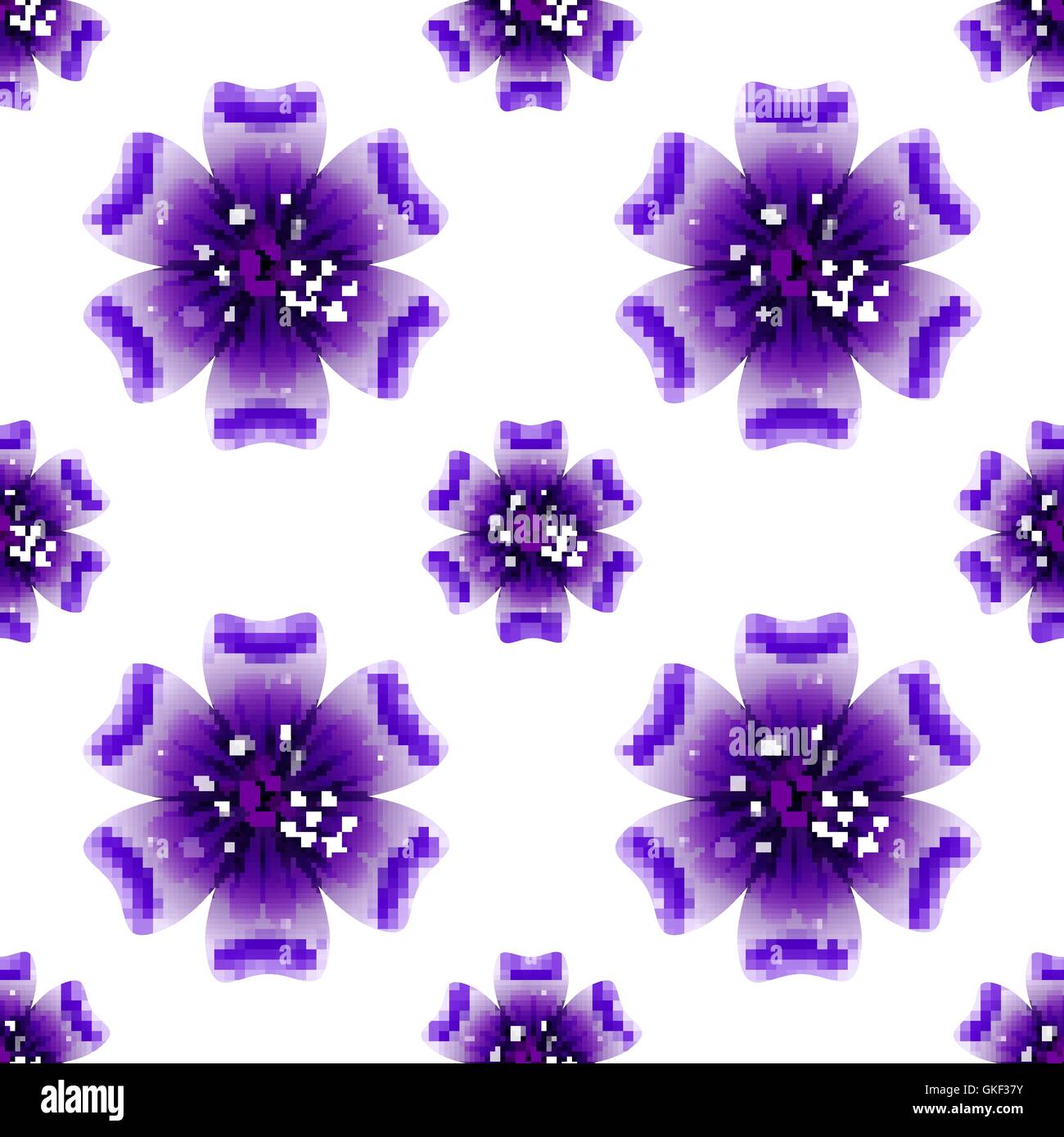 Beautiful violet flower. Seamless floral pattern. Vector Stock Vector ...