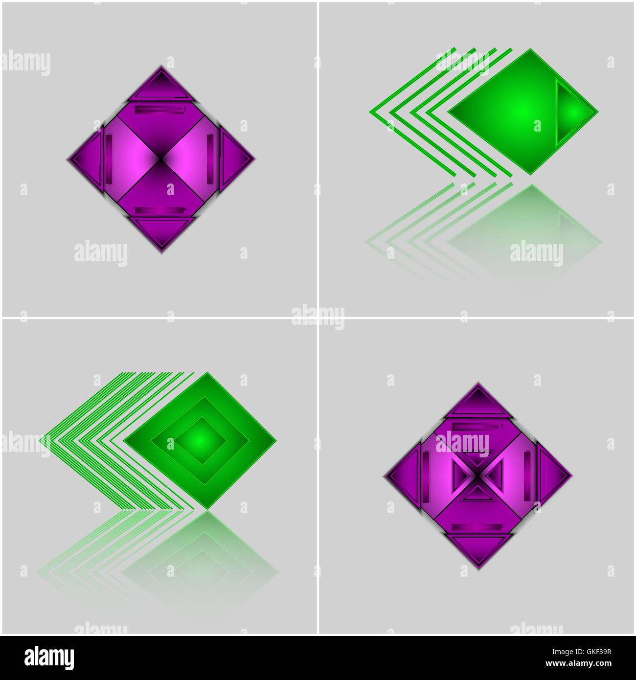 set of Abstract Geometric Triangle Pattern for your design Stock Vector ...
