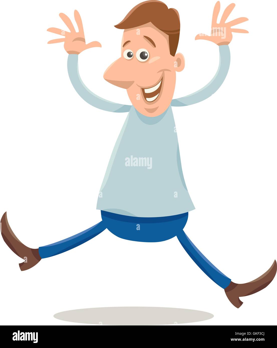 excited man cartoon illustration Stock Vector Image & Art - Alamy