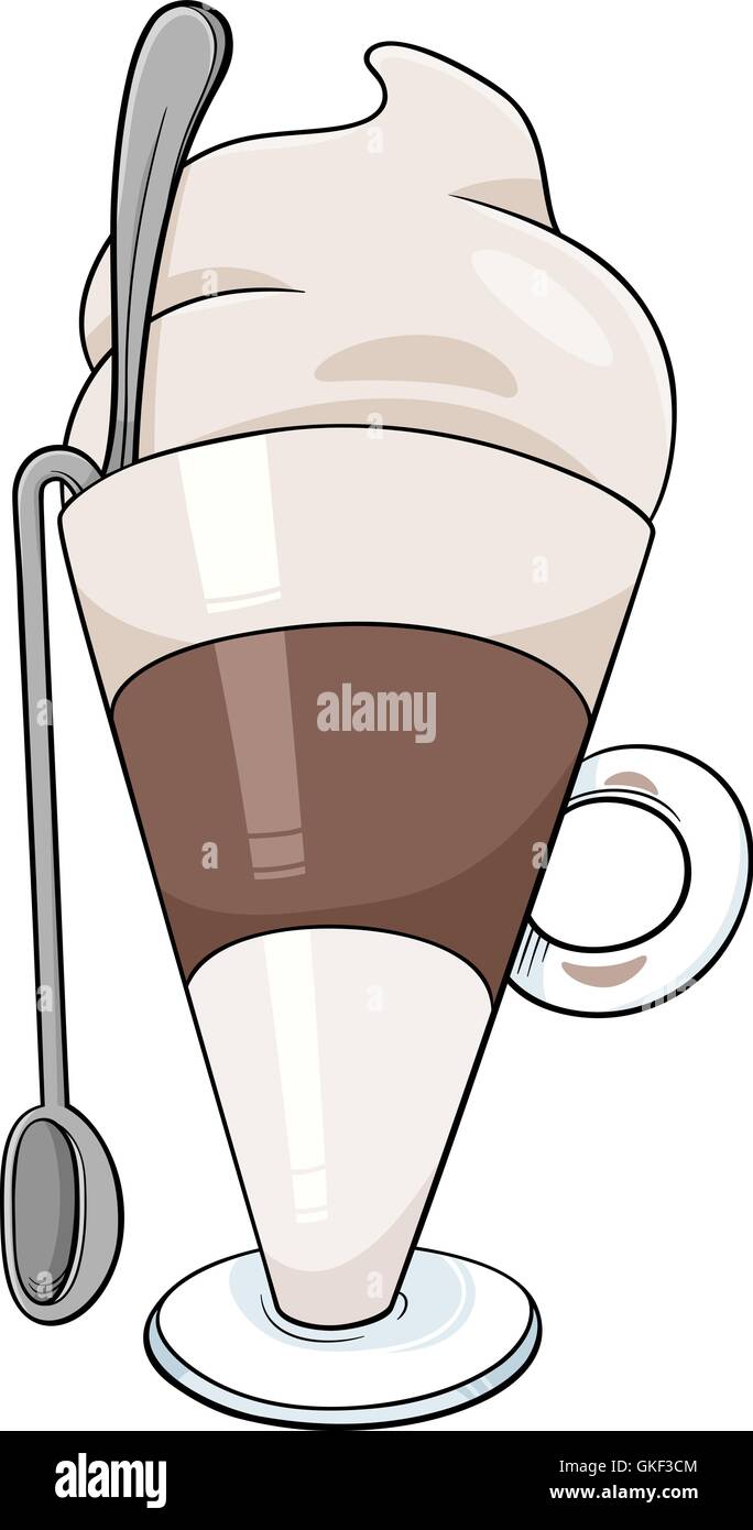 latte macchiato cartoon illustration Stock Vector Image & Art - Alamy