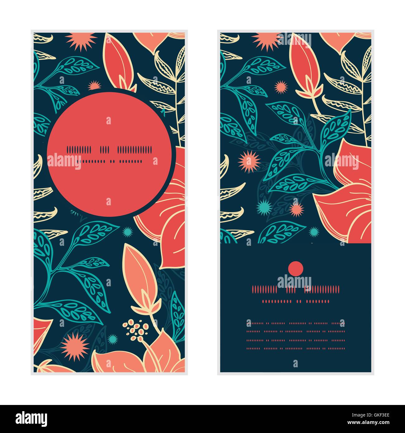 Round frame tropical flowers hi-res stock photography and images - Alamy