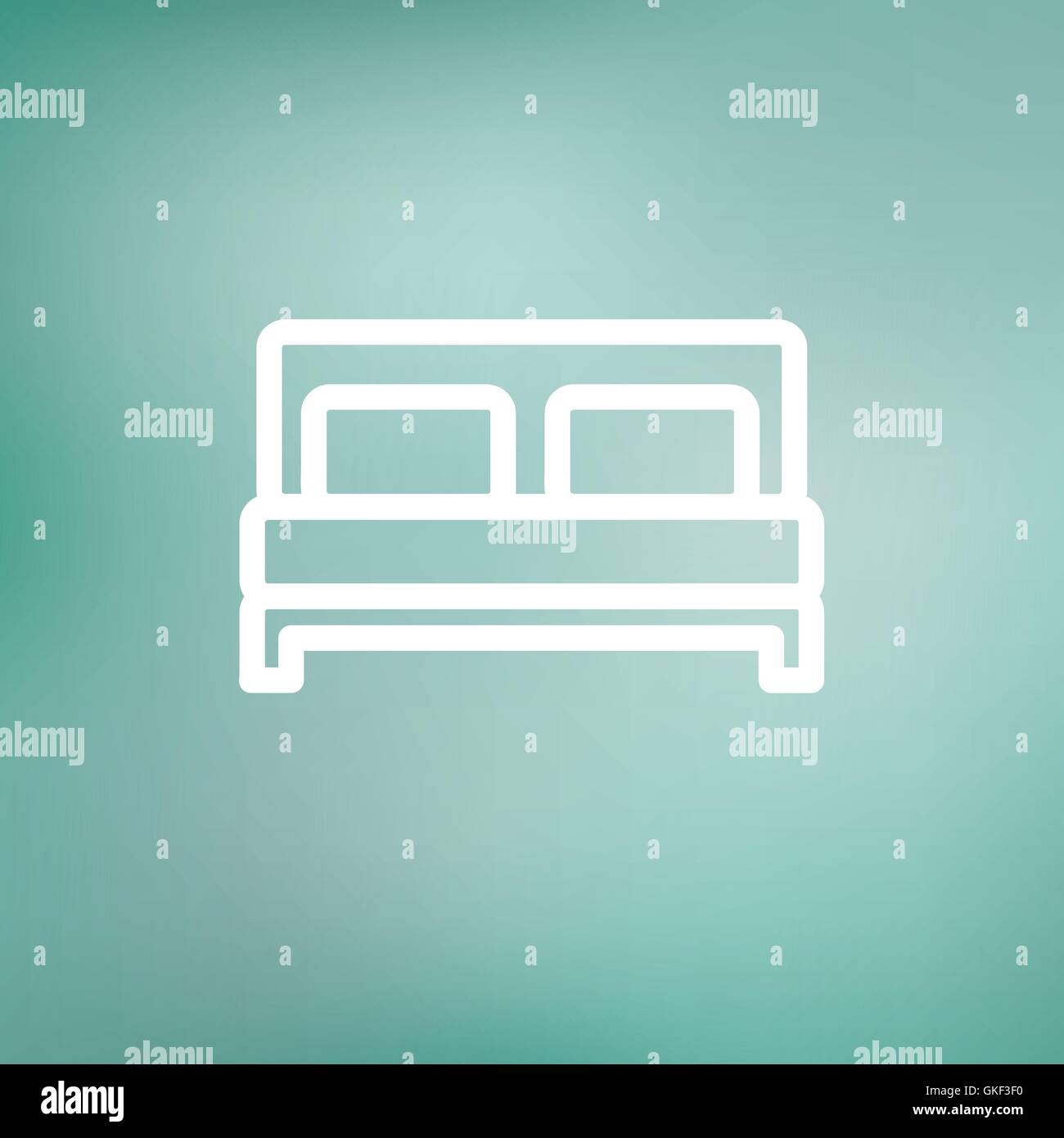 Room double bed white Stock Vector Images - Alamy