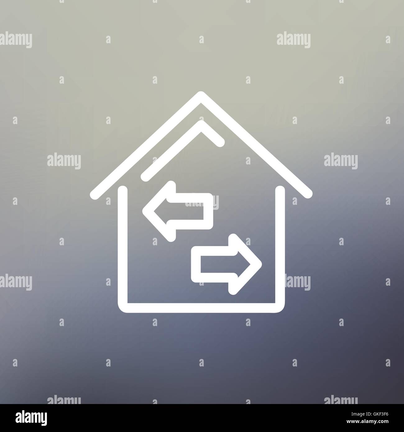House with left and right arrow thin line icon Stock Vector Image & Art ...