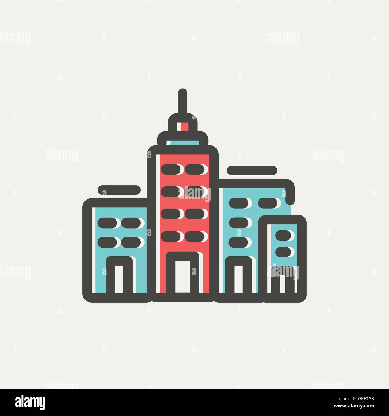 High rise building blue Stock Vector Images - Alamy