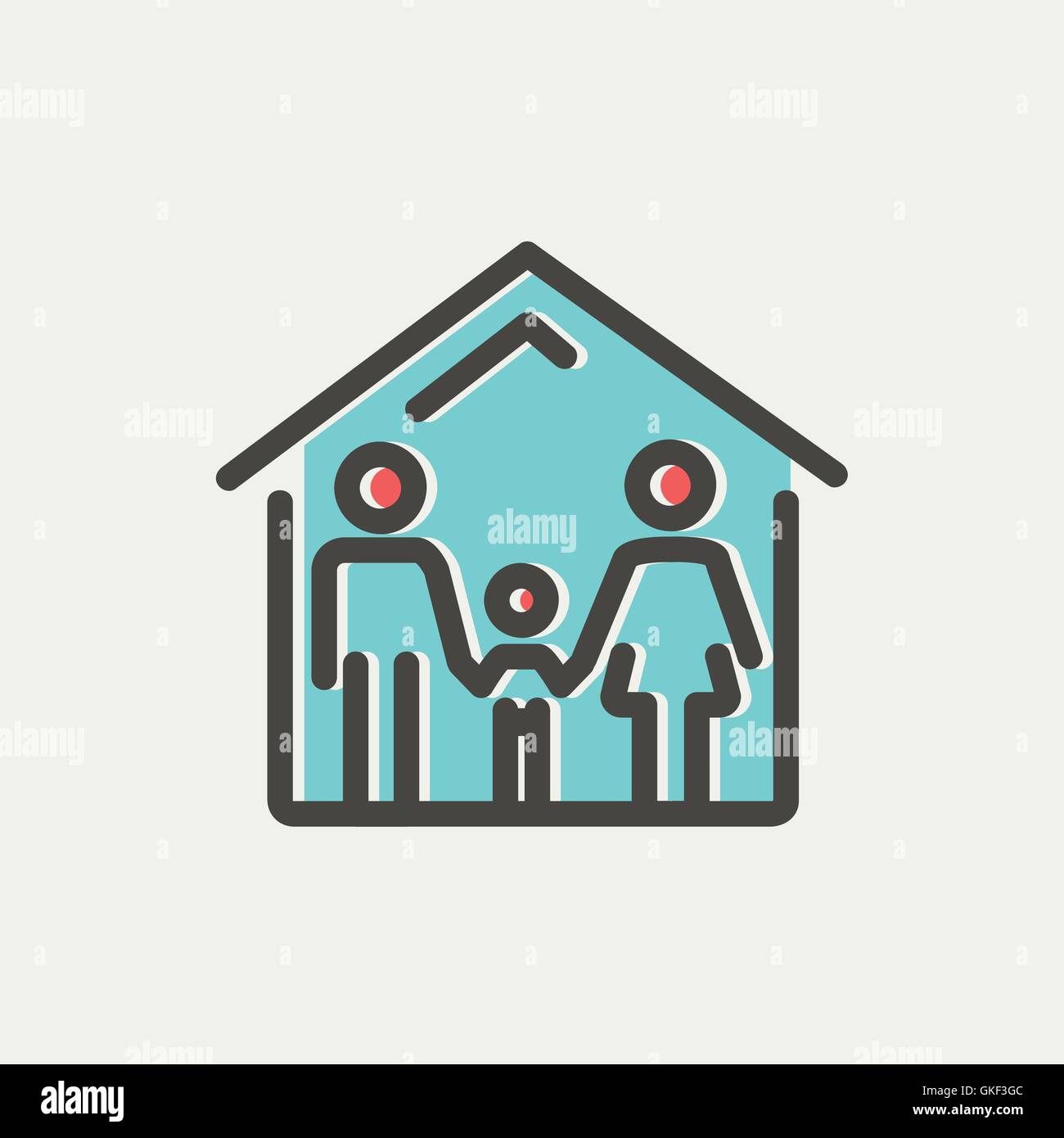 Happiness real family Stock Vector Images - Alamy