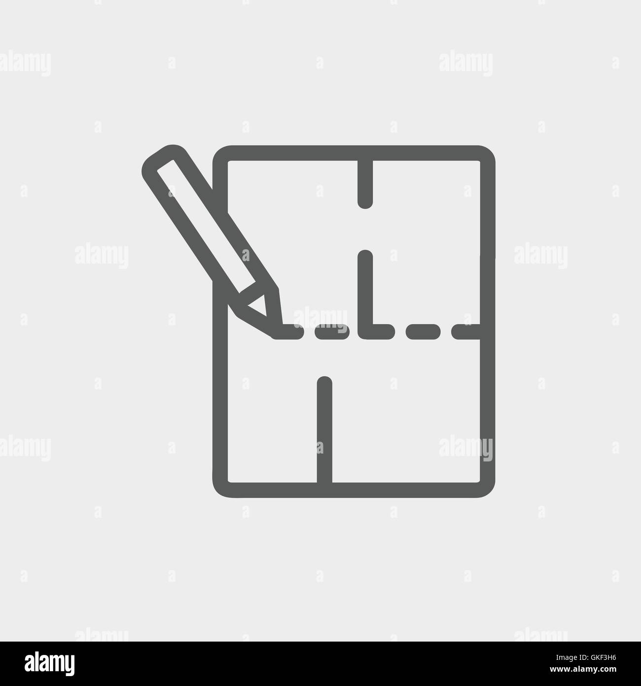 Background Drawing with Pencil thin line icon Stock Vector Image & Art ...