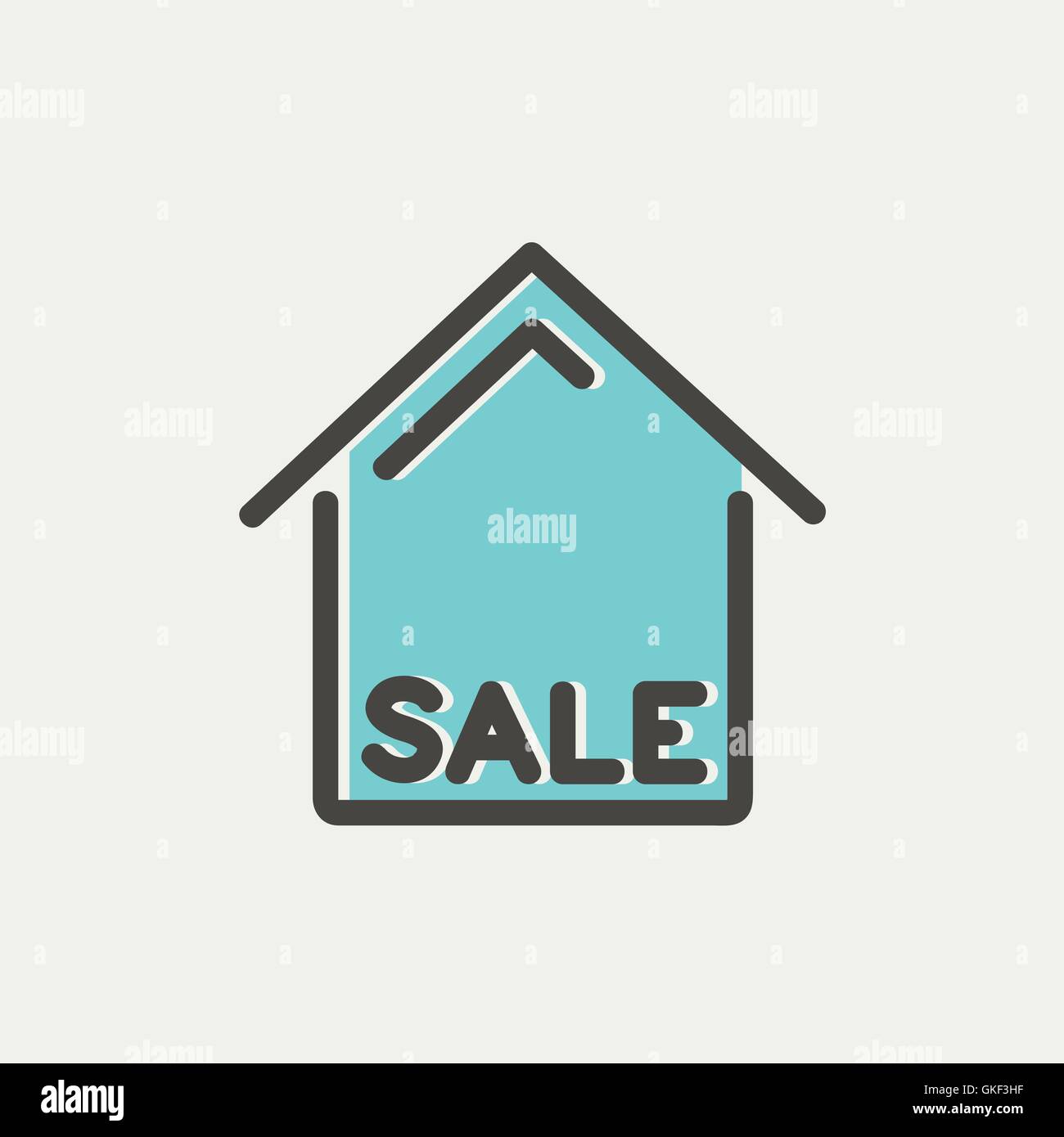 Real estate thin red Stock Vector Images - Alamy
