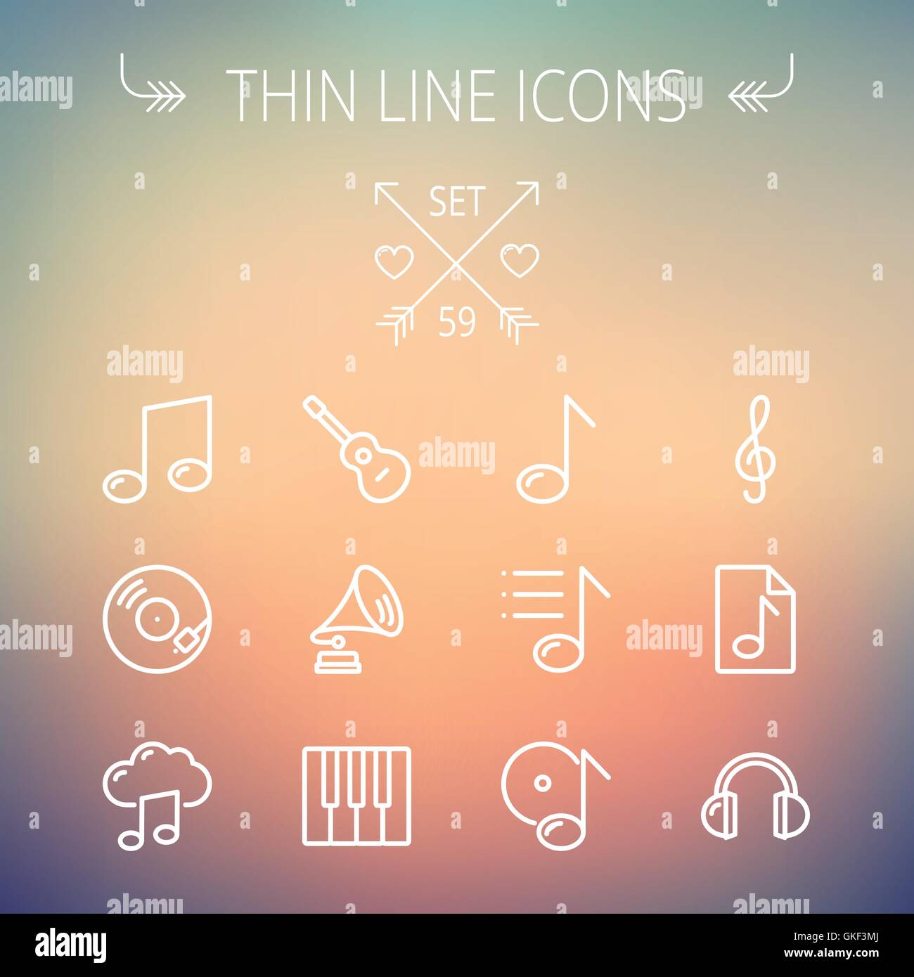 Music instrument collection set Stock Vector Images - Alamy