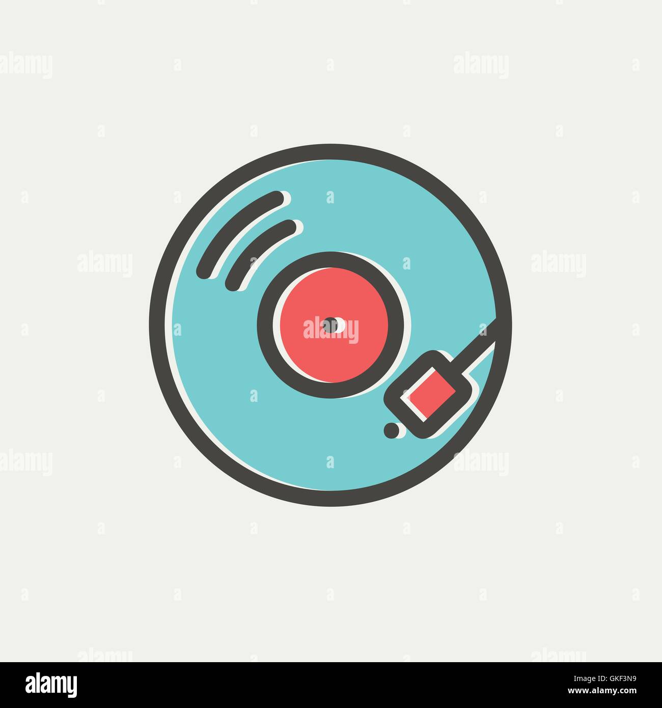 Phonograph turntable thin line icon Stock Vector Image & Art - Alamy