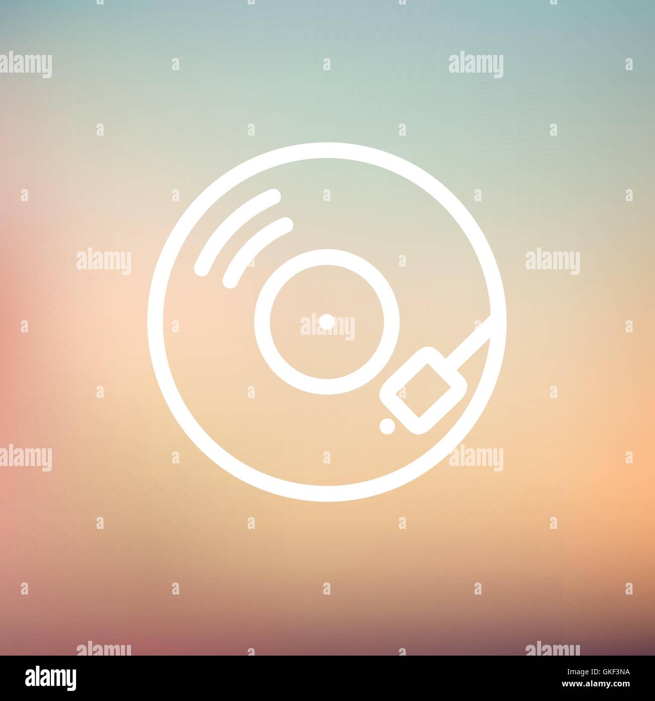 Phonograph turntable thin line icon Stock Vector Image & Art - Alamy