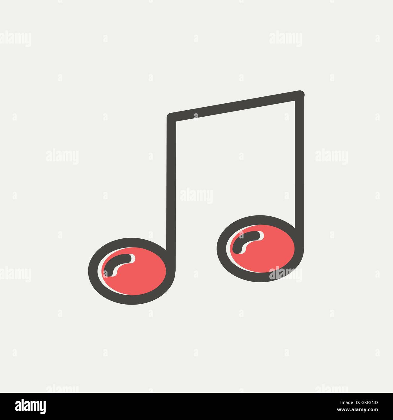 Music note outline hi-res stock photography and images - Alamy