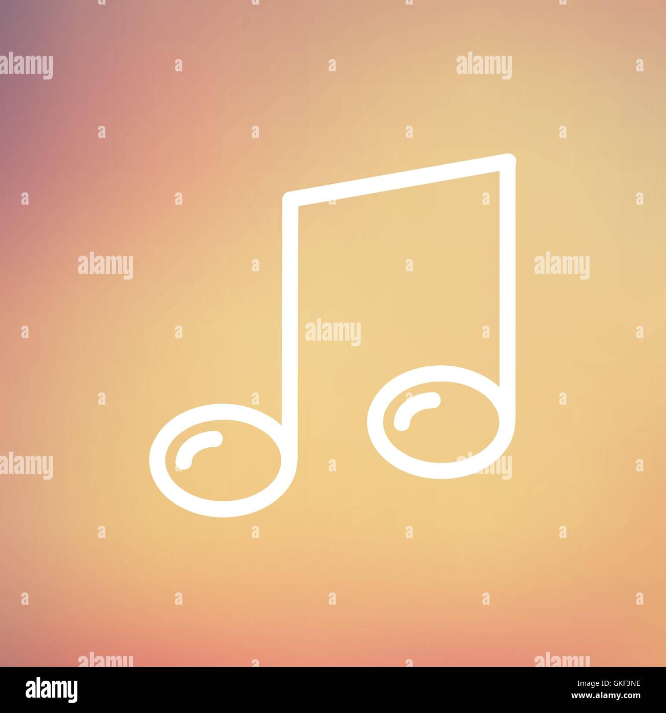 Music note outline hi-res stock photography and images - Alamy