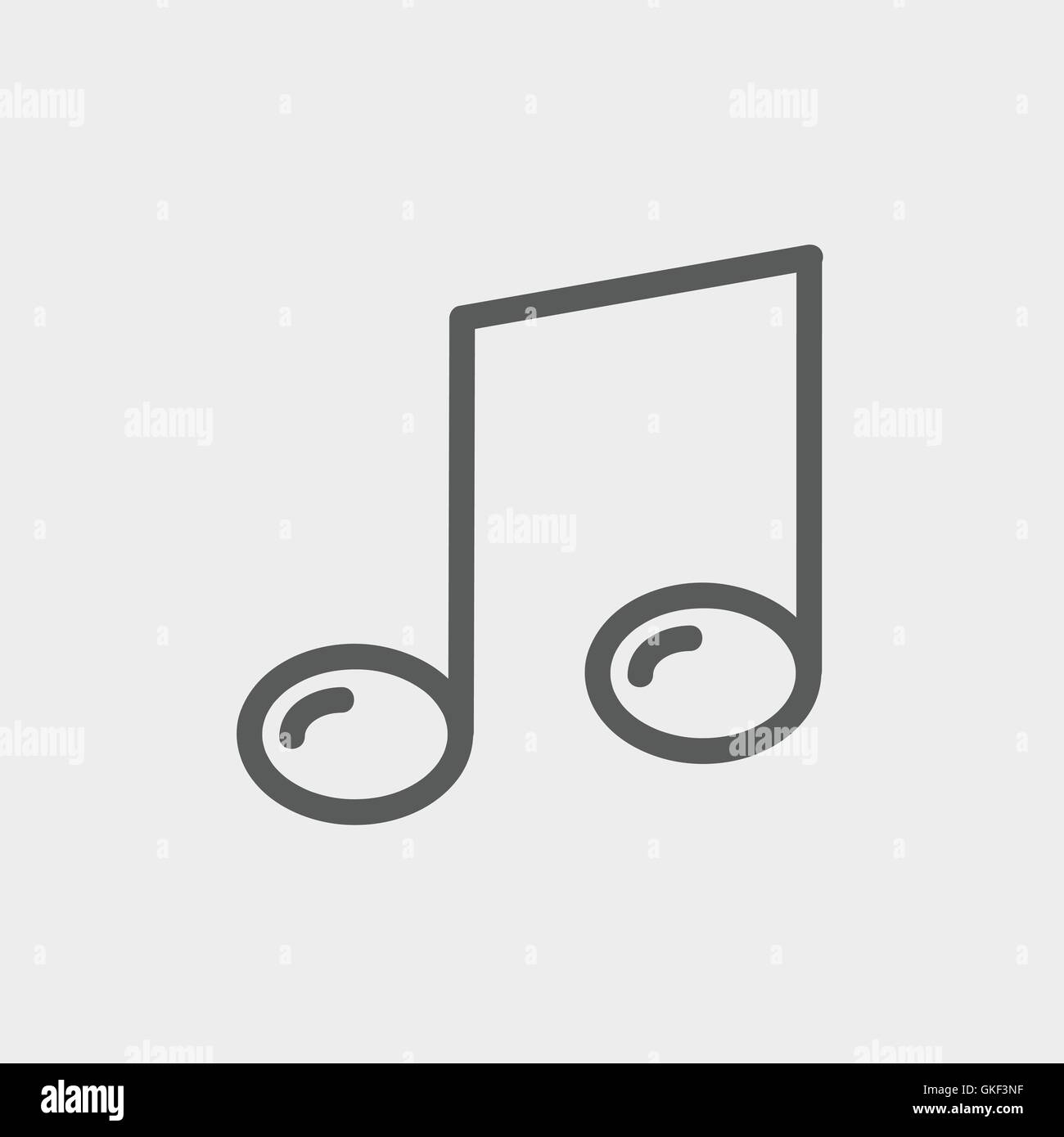 Music note outline hi-res stock photography and images - Alamy