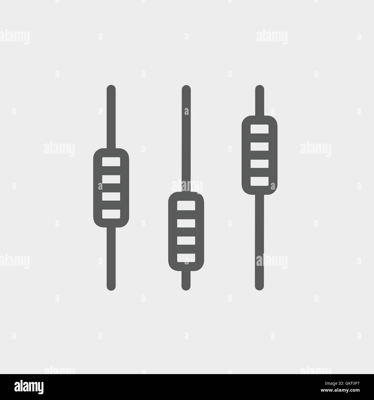 Sliders or faders control board thin line icon Stock Vector Image & Art ...