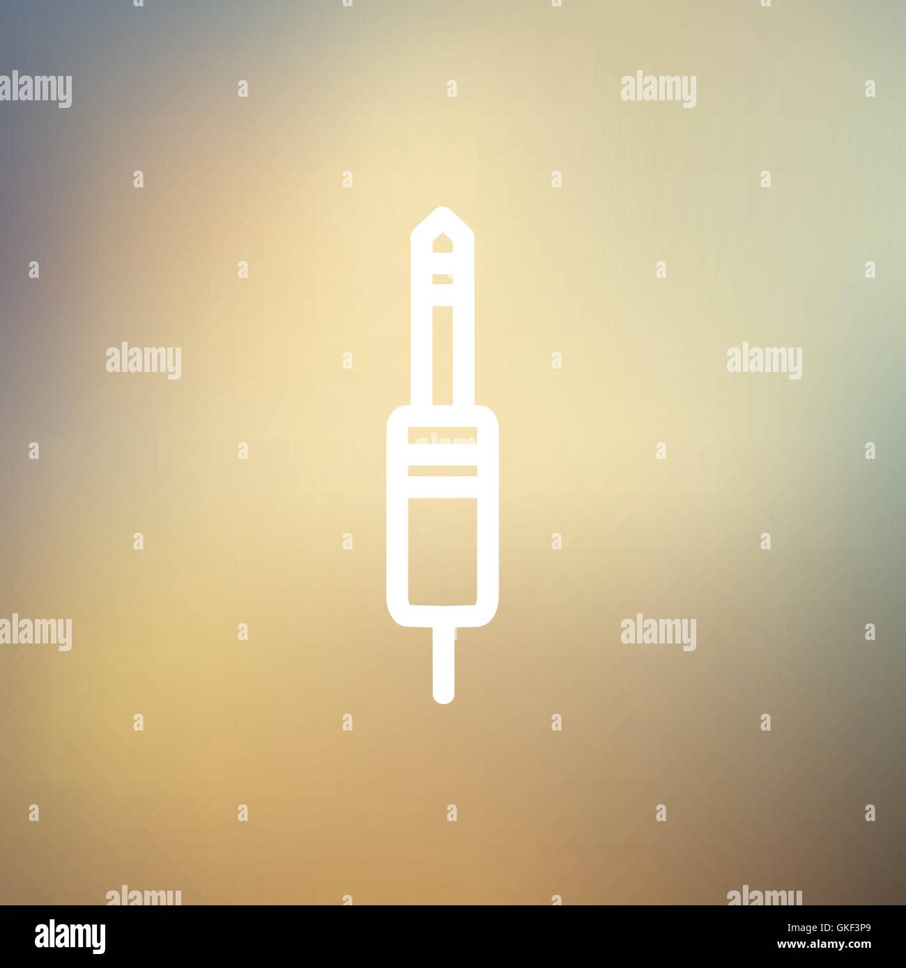 Microphone plug icon outline Stock Vector Images - Alamy