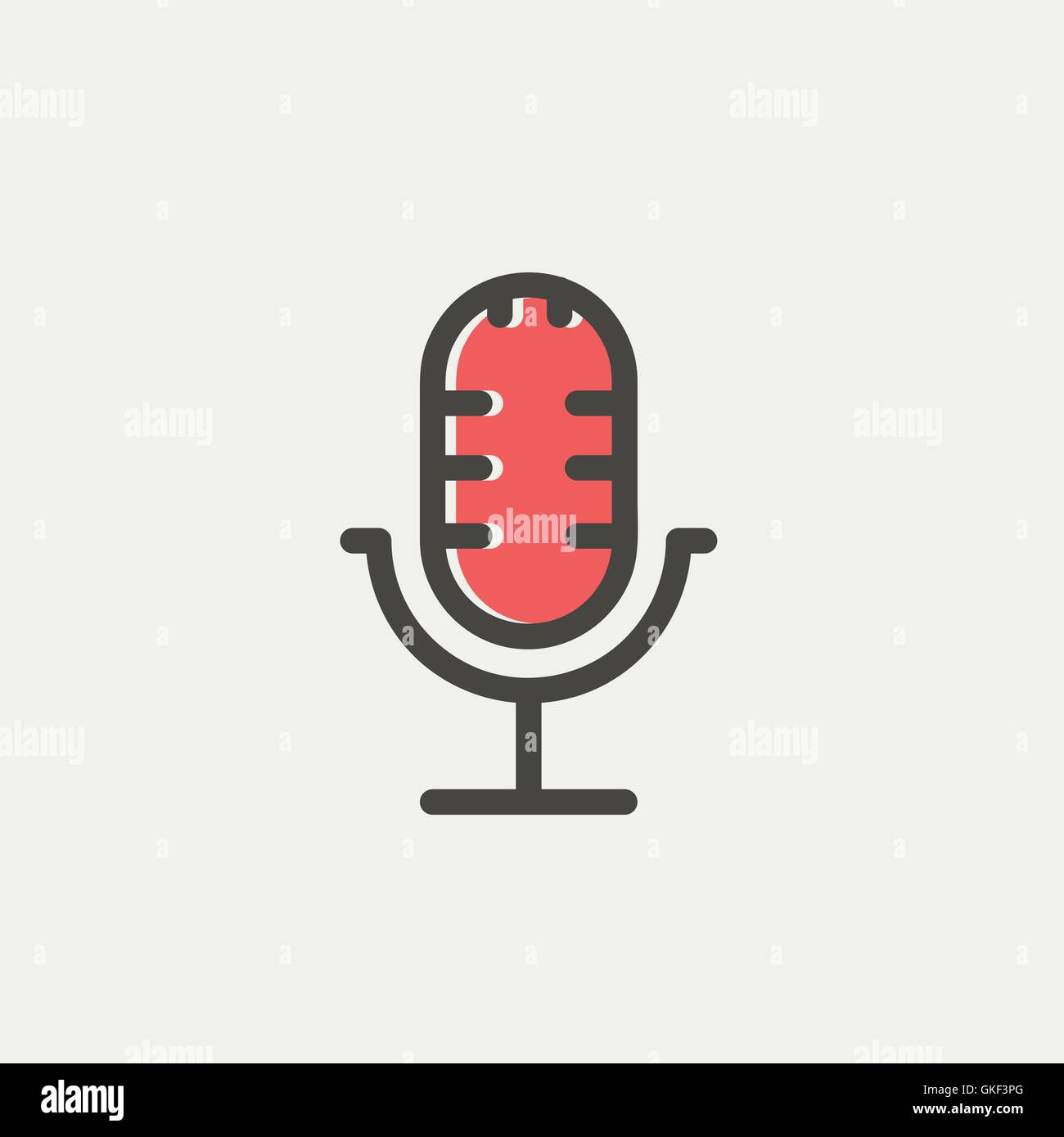 Concert metal microphone on stage Stock Vector Images - Alamy