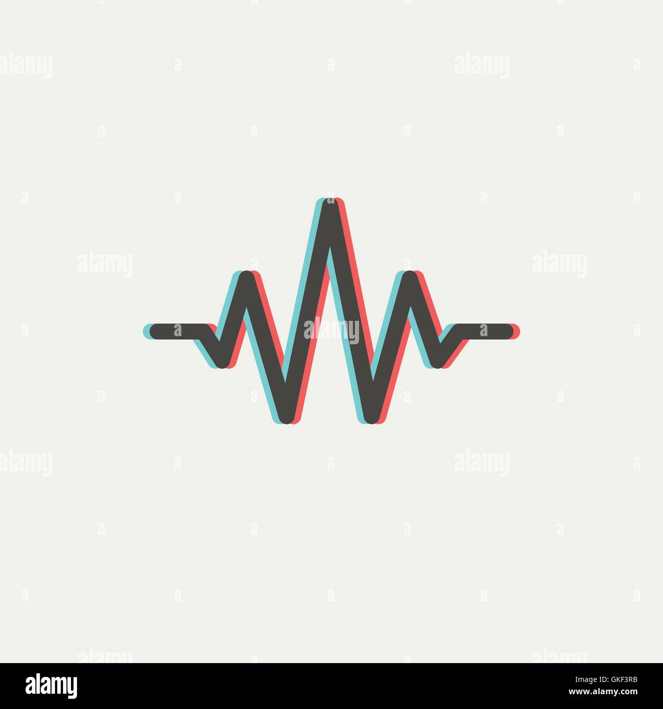 Wave icon minimal hi-res stock photography and images - Alamy