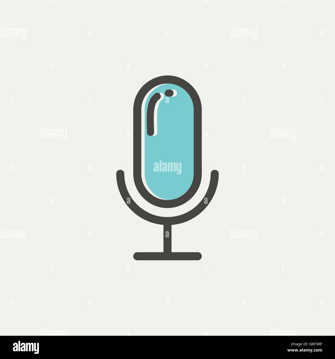 Old microphone Stock Vector Images - Alamy